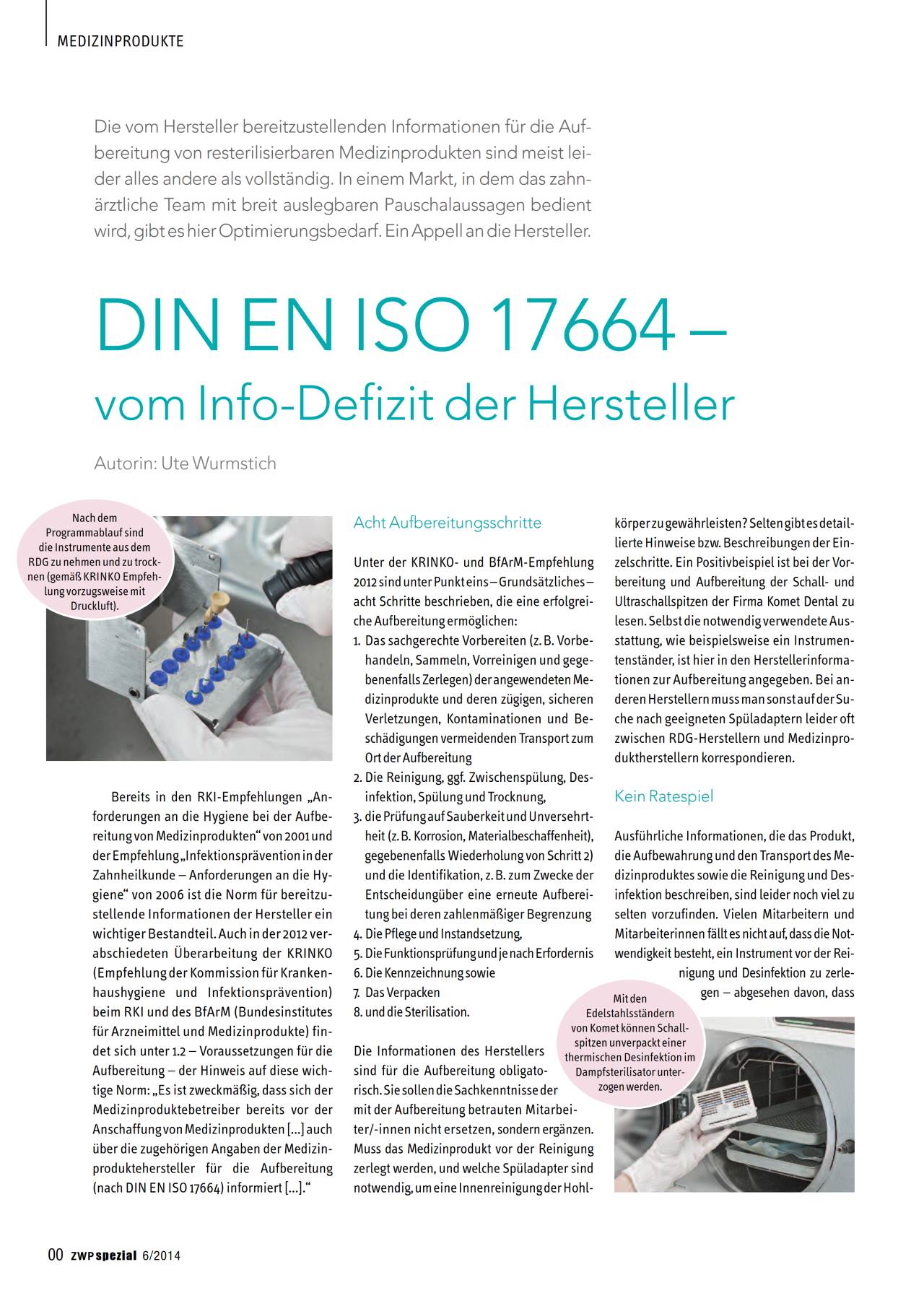 FB | DIN EN ISO 17664 › Komet Dental