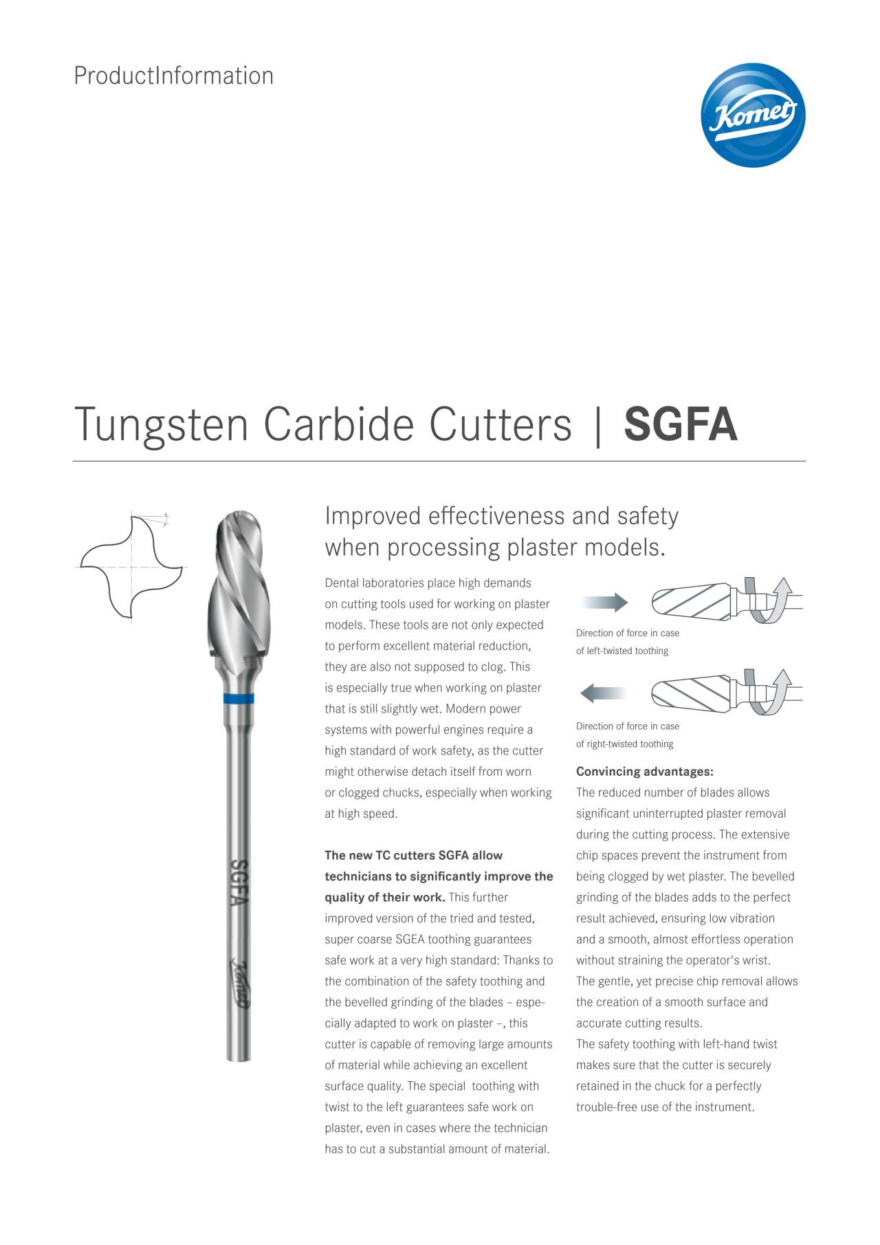 PI | Tungsten Carbide Cutters SGFA – Komet Dental