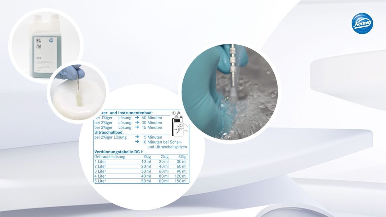 Pre-cleaning of rotary instruments › Komet Dental