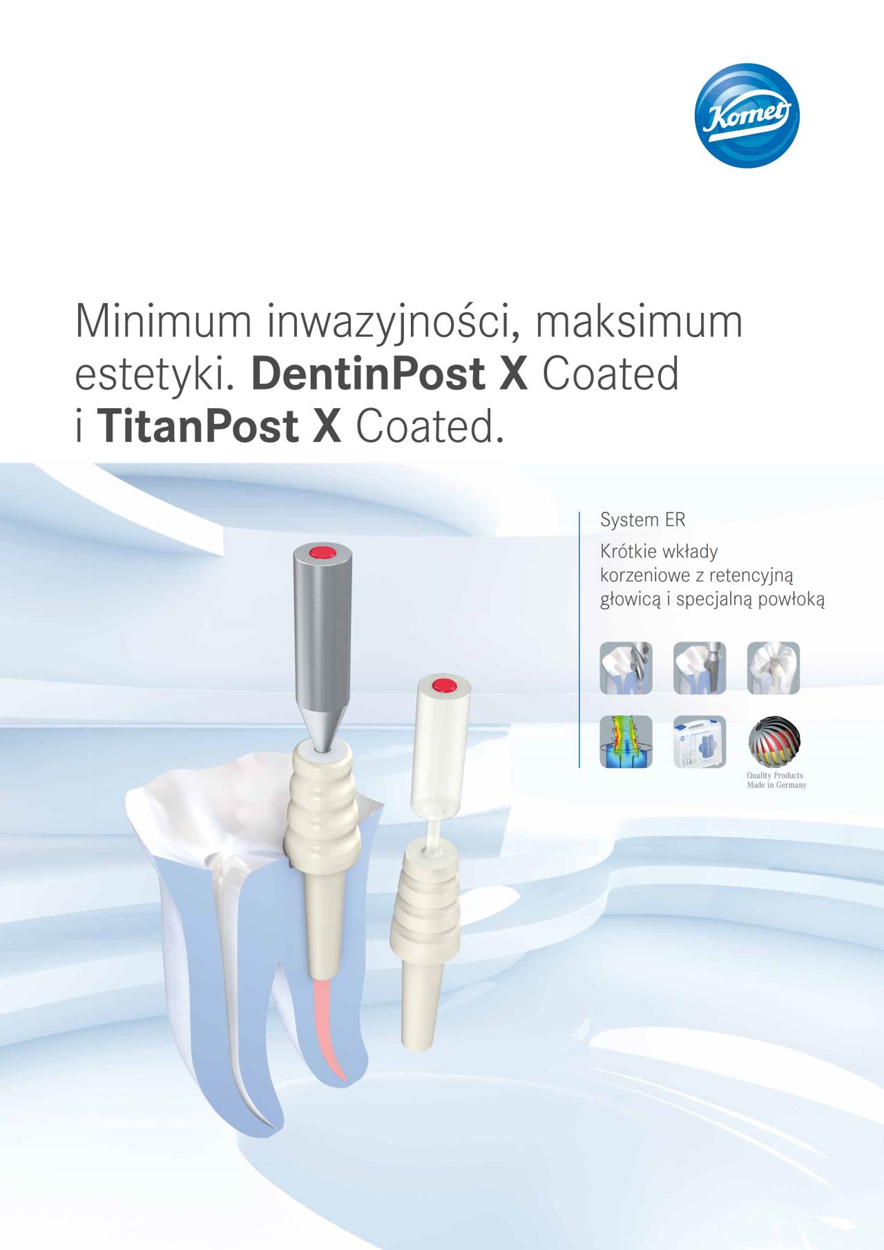 Broszura | DentinPost X Coated i TitanPost X Coated – Komet Dental