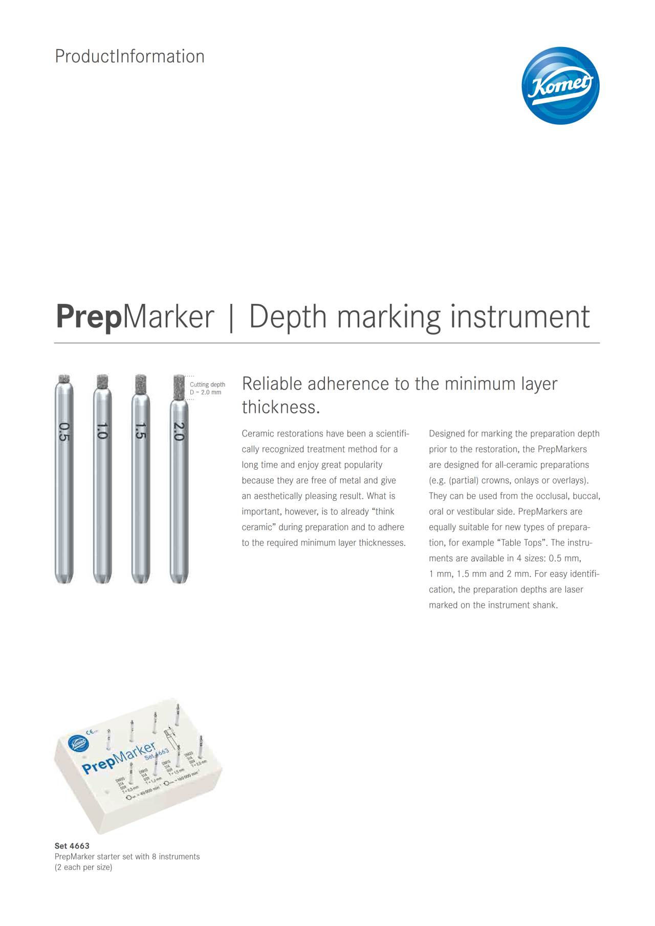 PI | PrepMarker Depth marking instrument – Komet Dental