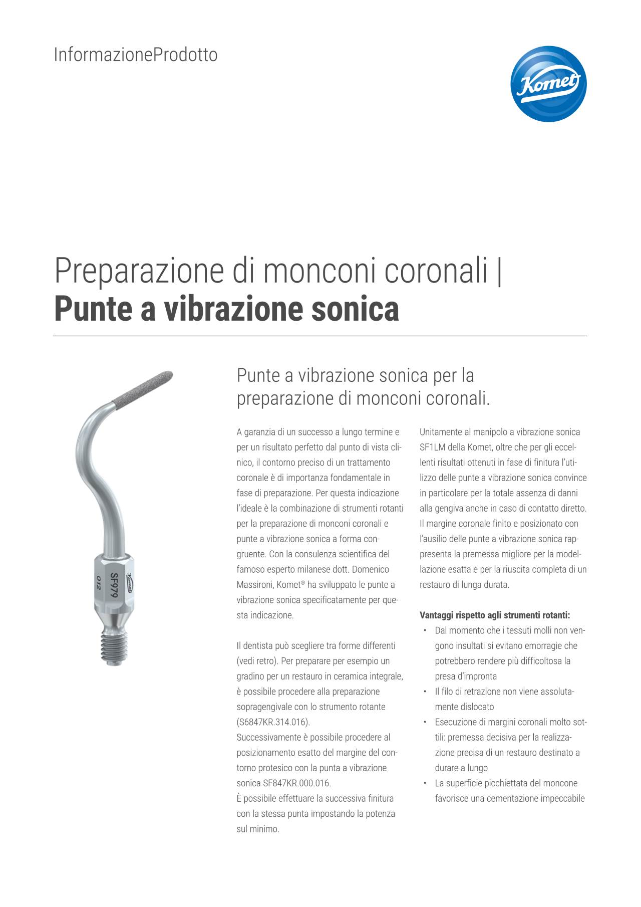 PI IT| Sonic tips – Komet Dental